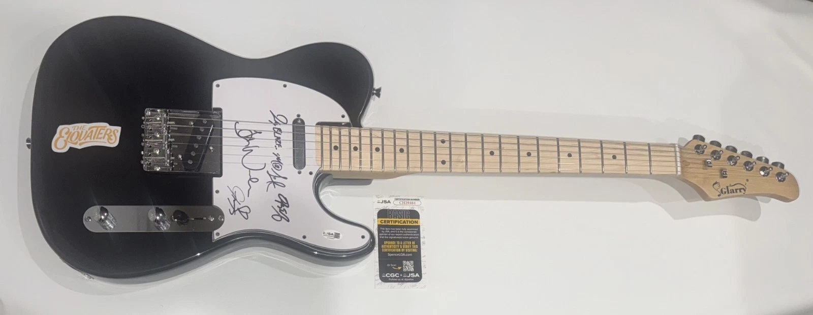 THE ELOVATERS SIGNED BLACK ELECTRIC GUITAR JACKSON WETHERBEE ALL 5 JSA ...