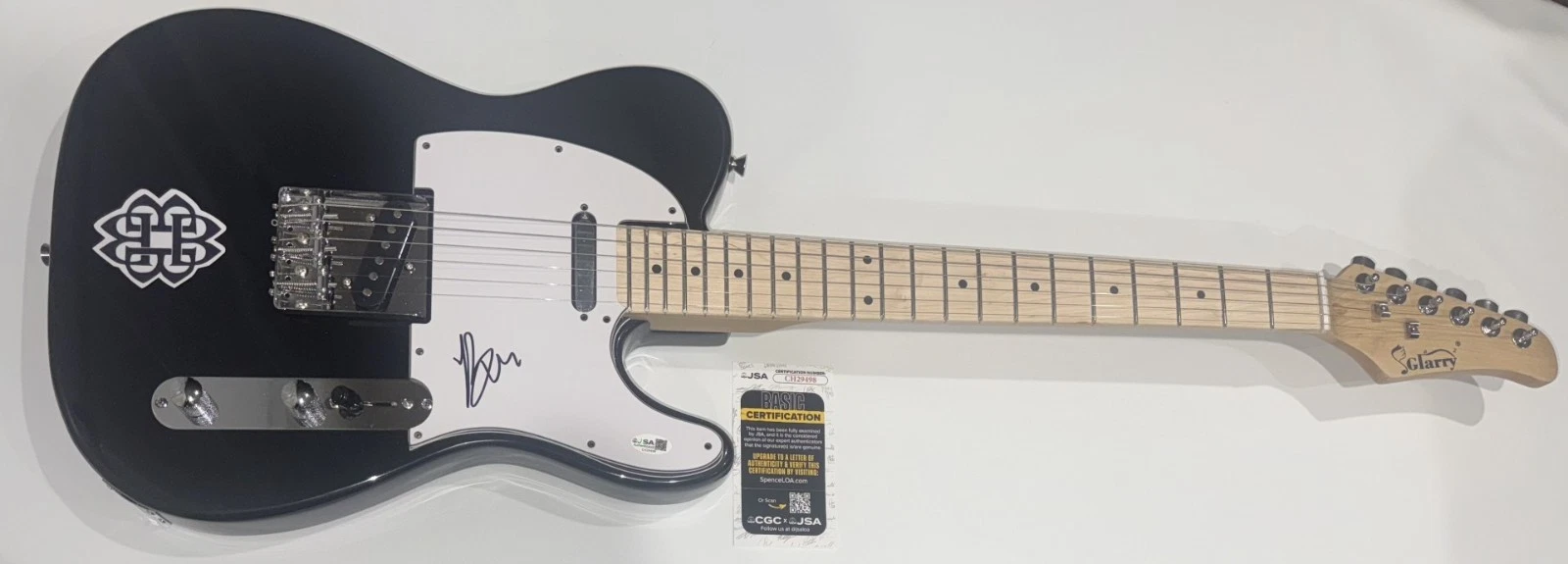 BEN BURNLEY SIGNED BLACK ELECTRIC GUITAR BREAKING BENJAMIN RARE JSA COA ...