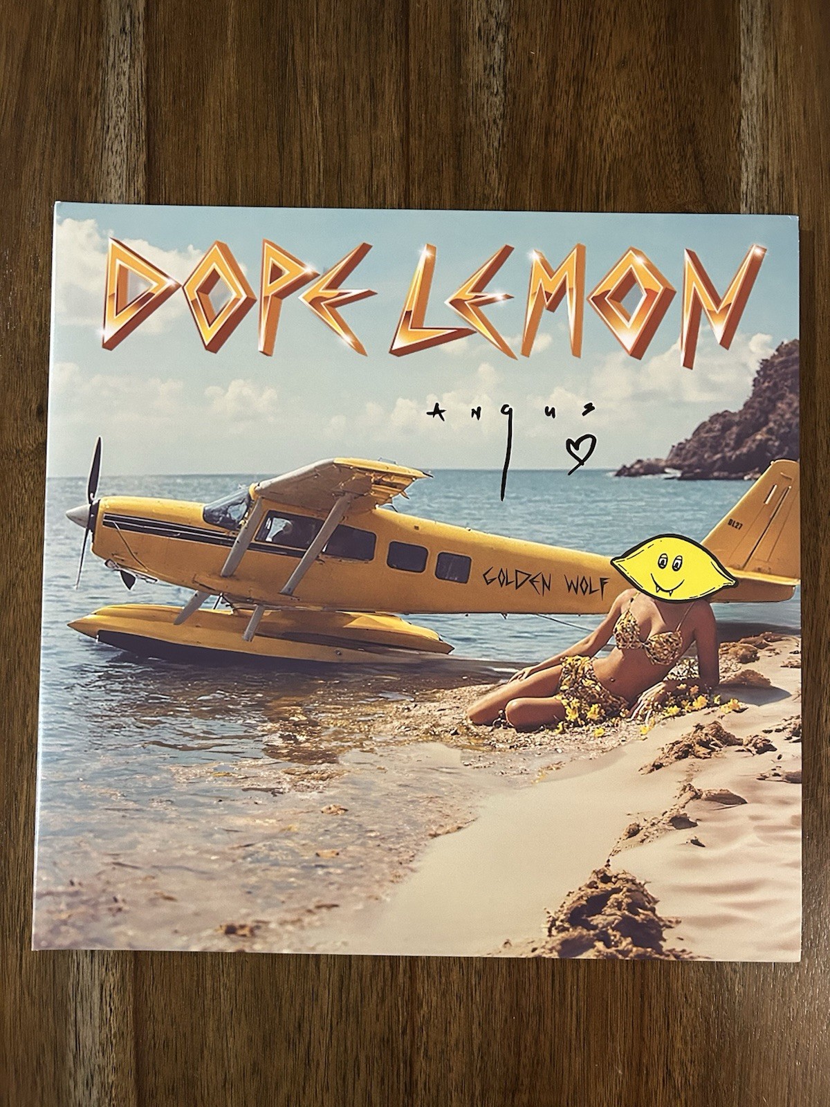 ‘Dope Lemon’ Signed Vinyl Album ‘Golden Wolf’ Beckett Certified Angus ...