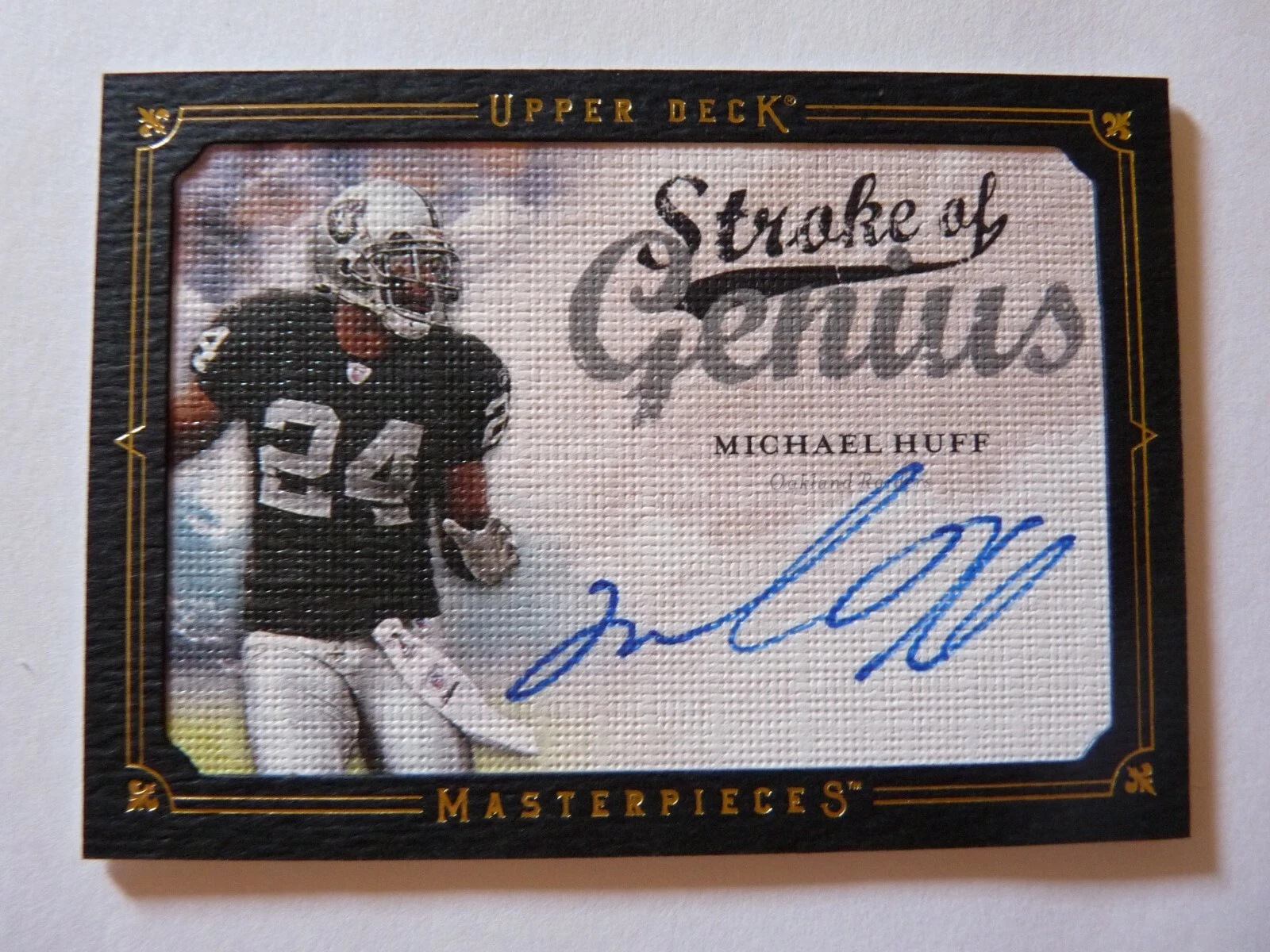 2008 UD Masterpieces Stroke Of Genius Autographs #SOG73 Michael Huff ...
