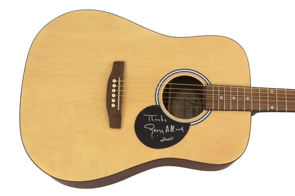 Gregg Allman Brothers Band Signed Autograph Fender Acoustic Guitar w ...