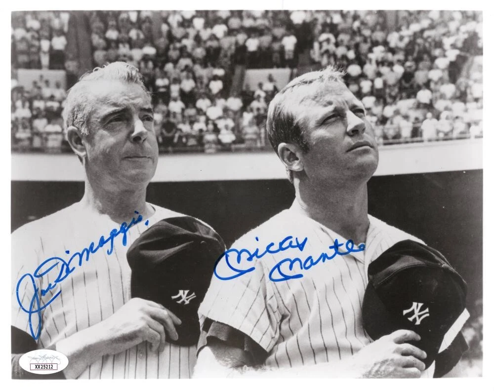 Joe DiMaggio & Mickey Mantle Signed Autograph 8x10 Photo Yankees ...