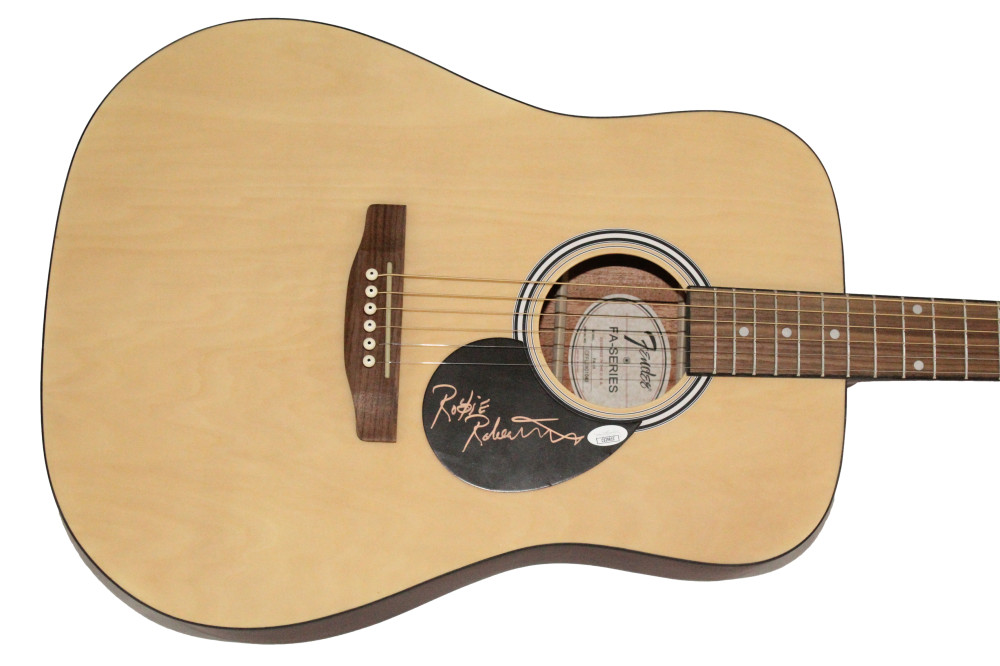Robbie Robertson Signed Autograph Fender Acoustic Guitar - The Band w ...