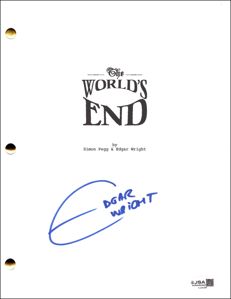 Edgar Wright Signed Autograph The World's End Movie Script - Full ...