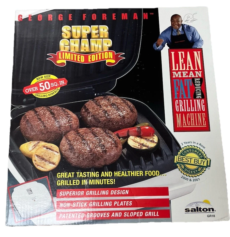 George Forman Lean Mean Fat Reducing Grill Super Champ Limited Edition ...