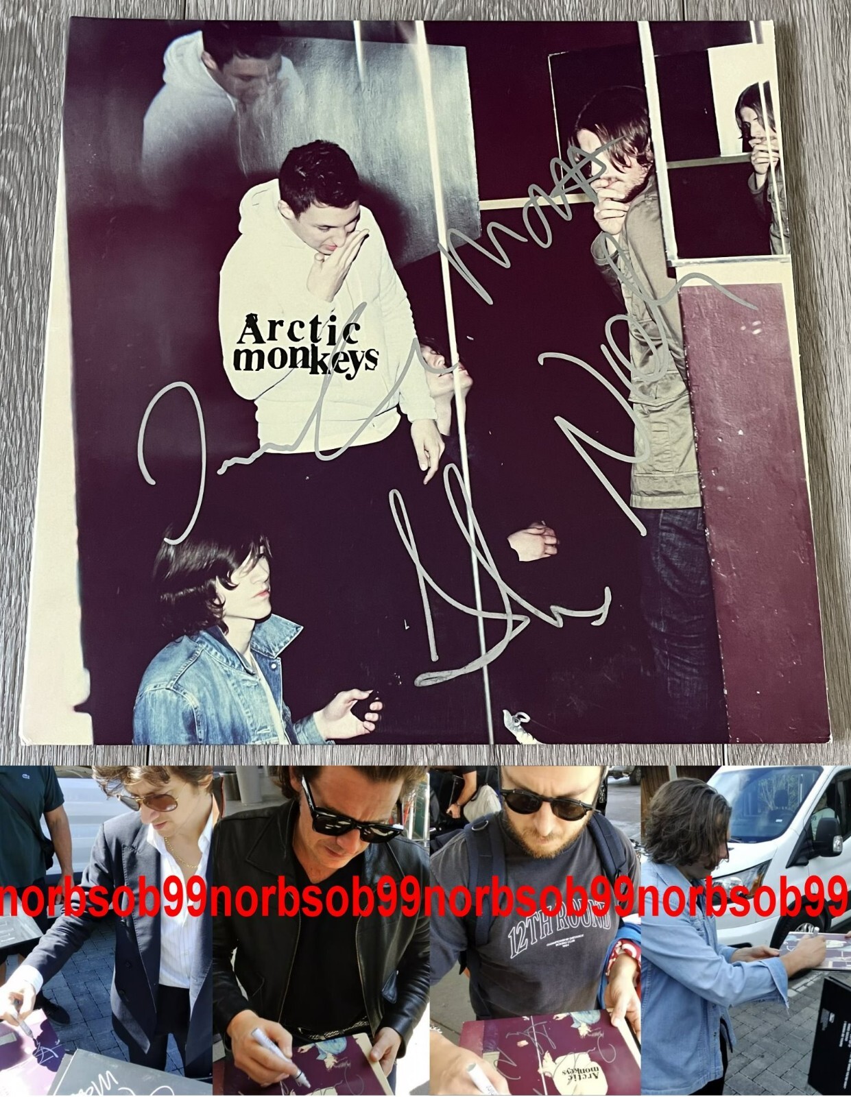 ARCTIC MONKEYS SIGNED AUTOGRAPH HUMBUG VINYL ALBUM ALEX TURNER +3 w ...