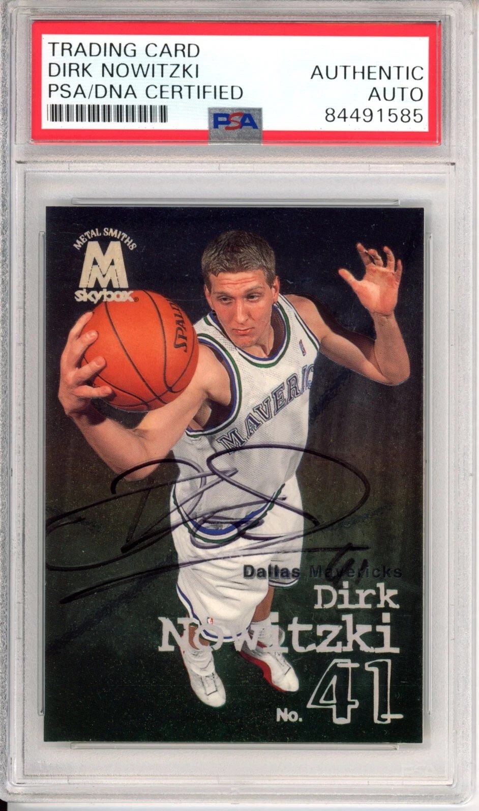 1998 Skybox Molten Metal Dirk Nowitzki Rookie RC Signed PSA DNA ...