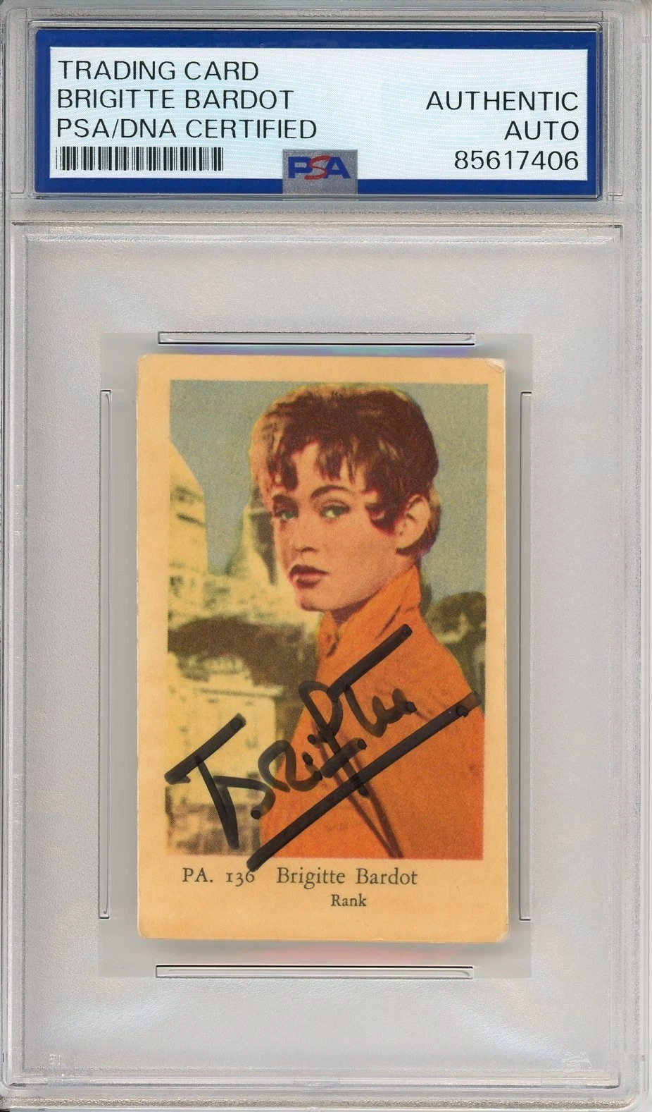 1950 Dutch Film Stars Brigitte Bardot Trading Card SIGNED PSA DNA COA ...