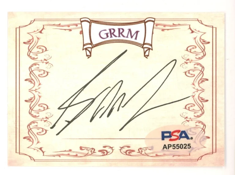 GEORGE RR MARTIN SIGNED BOOK PLATE GAME OF THRONES AUTHOR AUTOGRAPH PSA ...