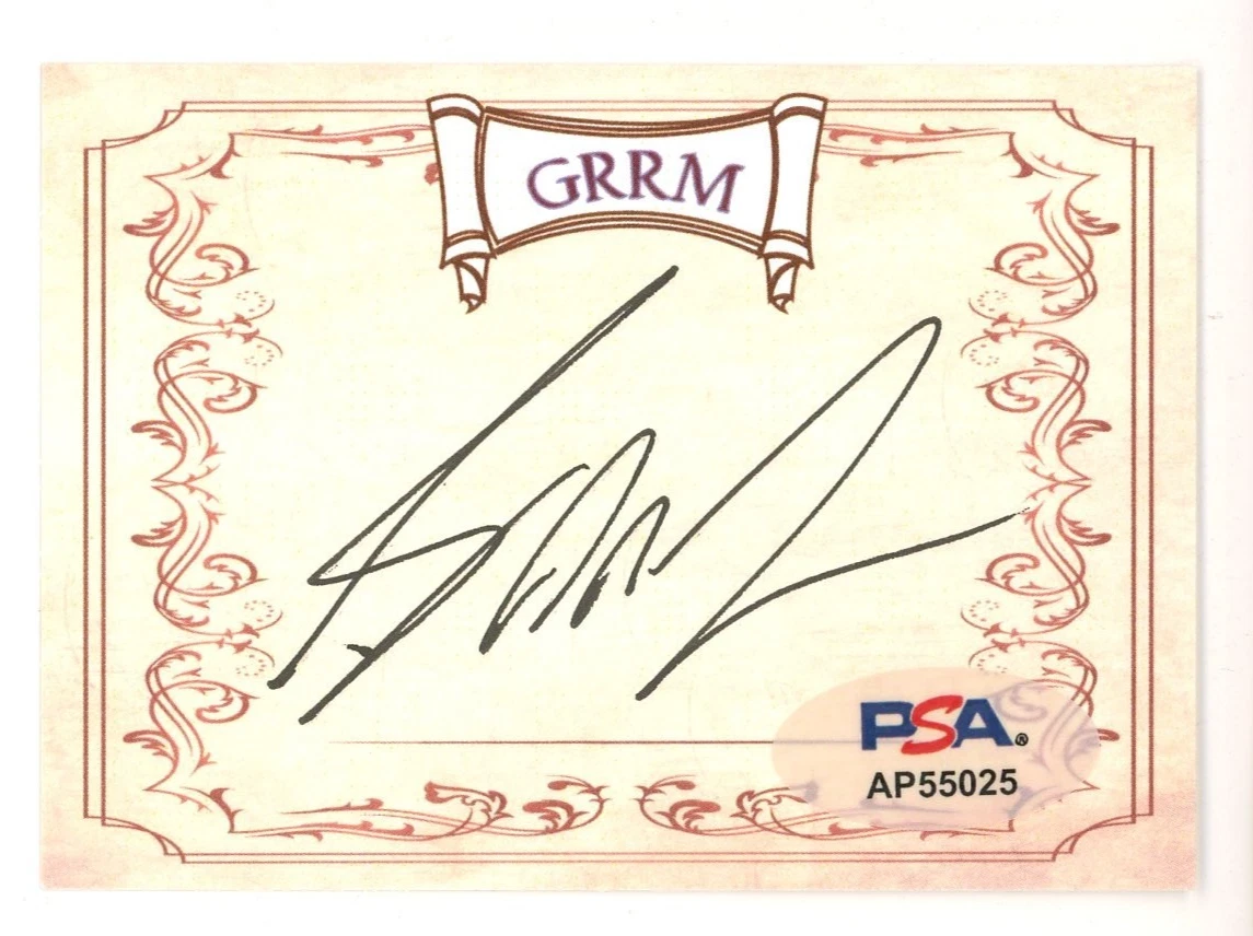 GEORGE RR MARTIN SIGNED BOOK PLATE GAME OF THRONES AUTHOR AUTOGRAPH PSA ...