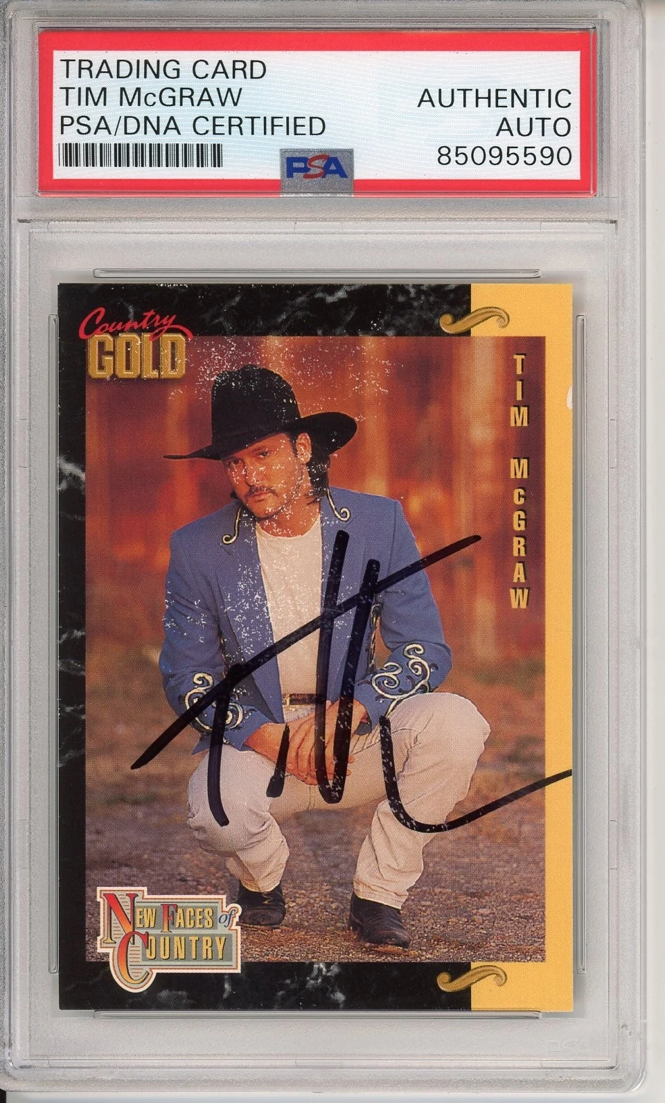 1993 Country Gold Tim McGraw Signed New Faces RC Card PSA DNA COA ...