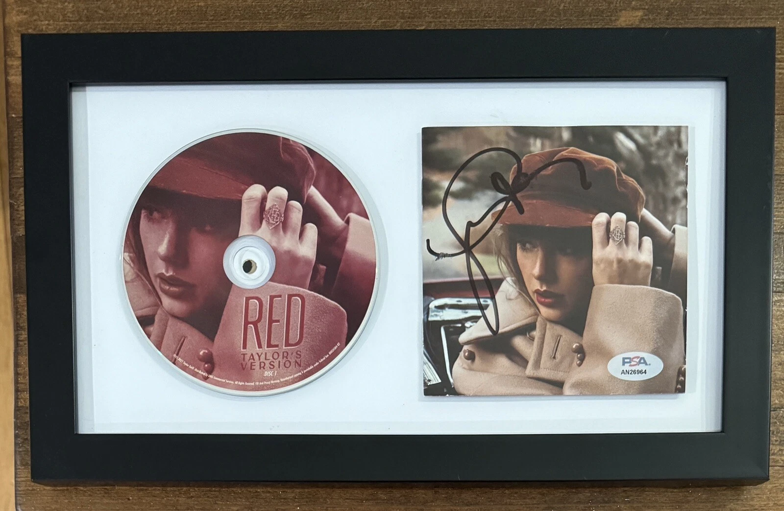 TAYLOR SWIFT Red Taylors Version CD Framed Signed LONG SIGNATURE PSA ...