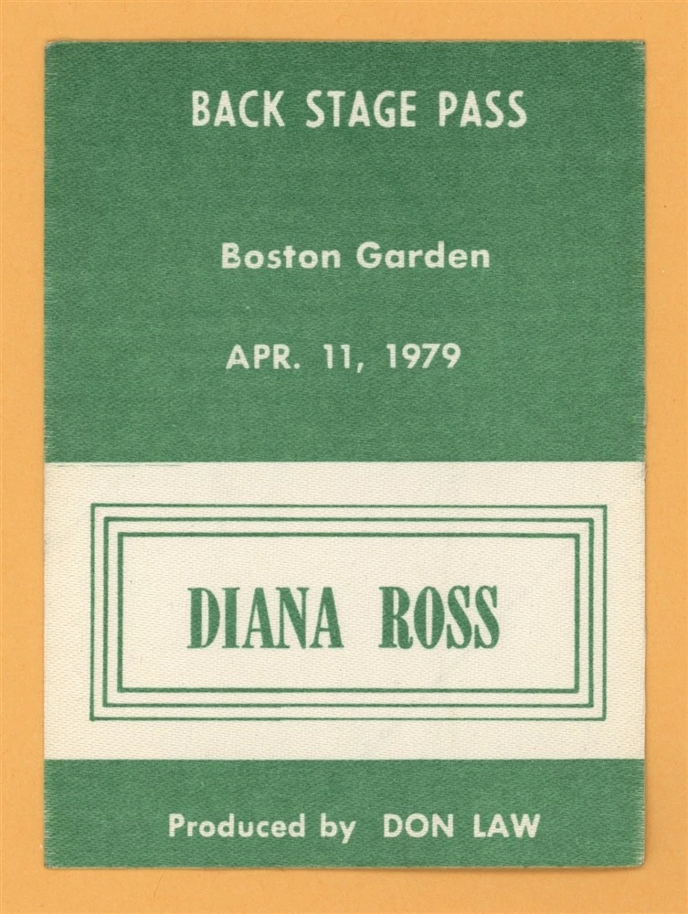 Diana Ross 1979 Boston Garden Concert Tour Backstage Pass | Autographia