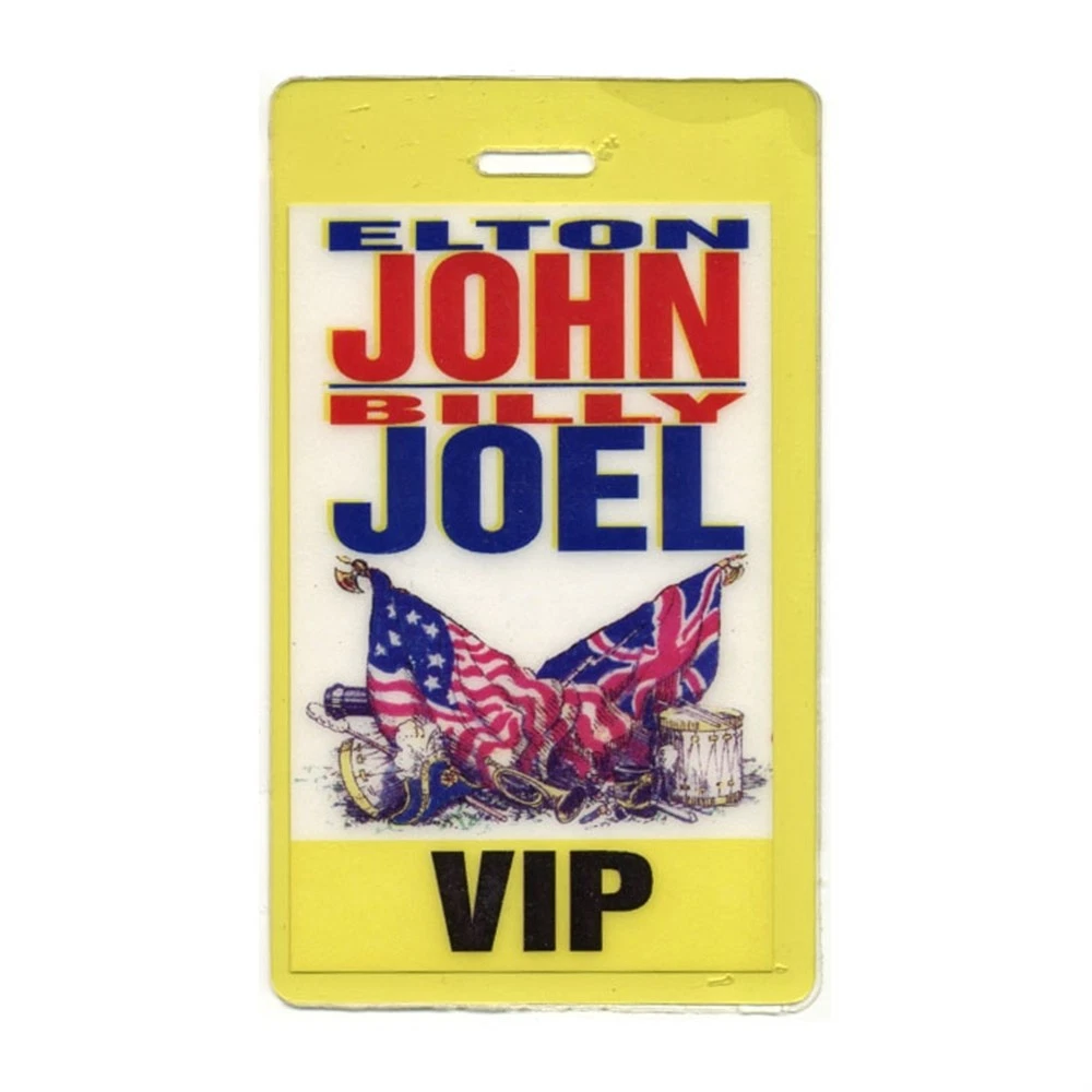 Elton John 1994 Face to Face w/ Billy Joel VIP Laminated Backstage Pass ...