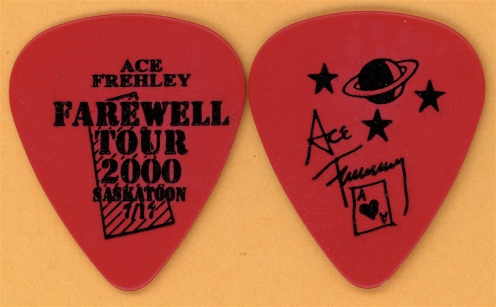 KISS 2000 Farewell Tour Ace Frehley Vintage Guitar Pick - Saskatoon ...