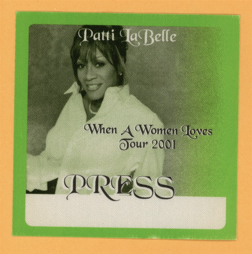 Patti La Belle 2001 When A Women Loves Concert Tour PRESS Backstage ...