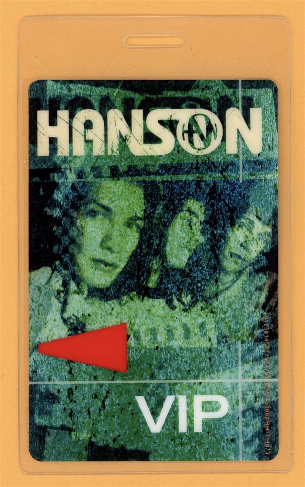 Hanson 2000 This Time Around Tour VIP Laminated Backstage Pass ...