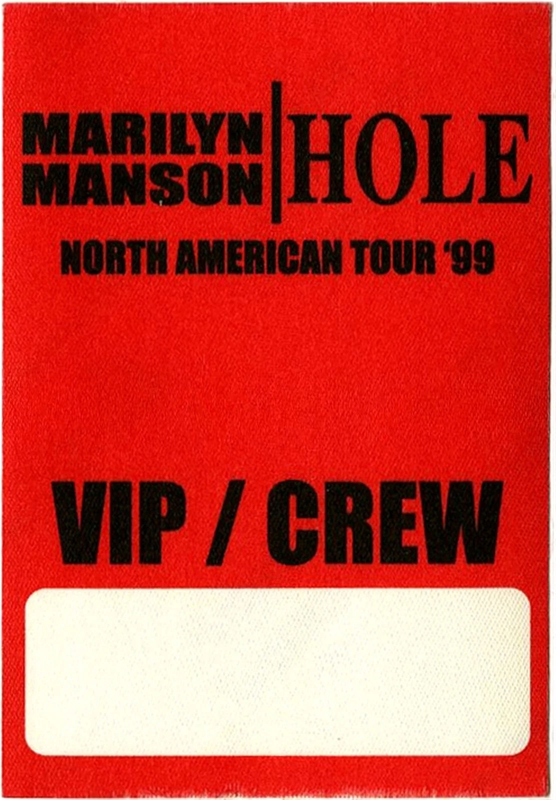 Marilyn Manson 1999 Beautiful Monsters Concert Tour w/ Hole VIP ...