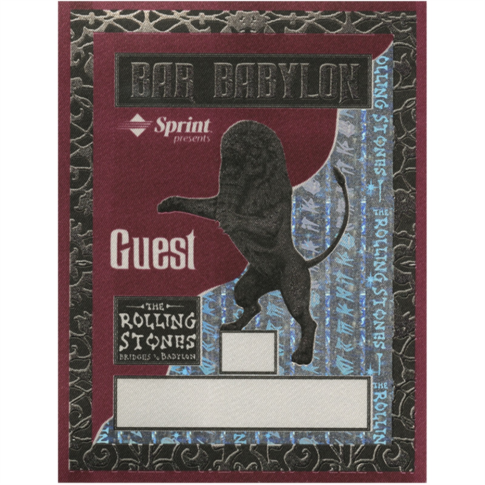 Rolling Stones 1997 Bridges to Babylon Concert Tour Guest Backstage ...