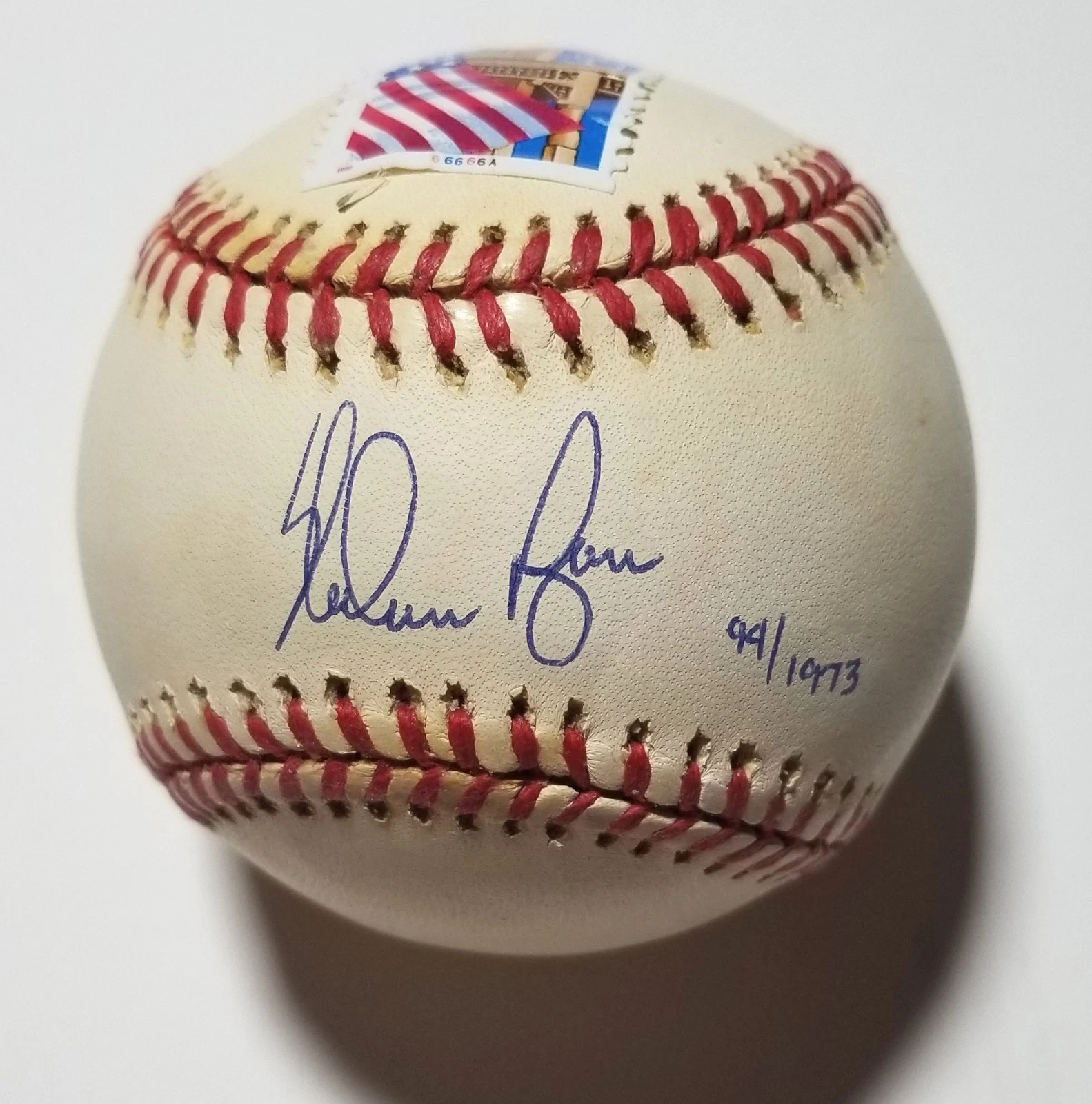 Nolan Ryan SIGNED Limited Postage Stamp Edition Baseball #94/1973 JSA ...