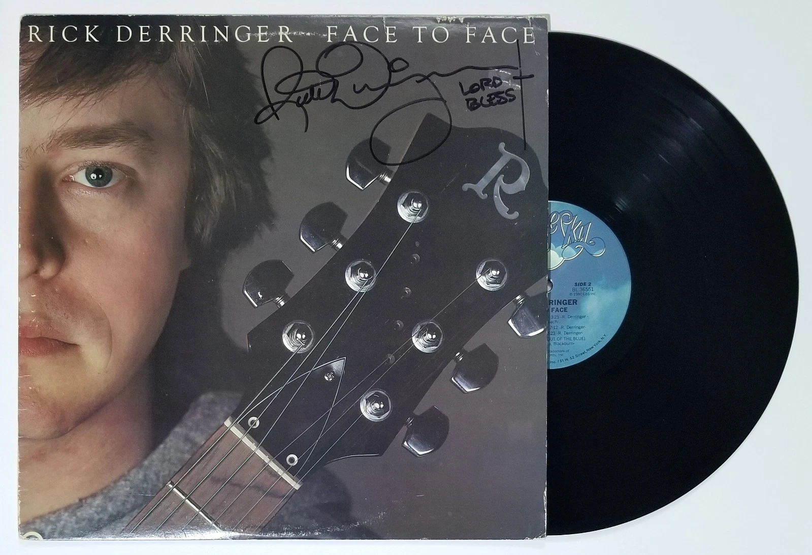 Rick Derringer hand SIGNED Face To Face Vinyl Record JSA COA Autograph ...