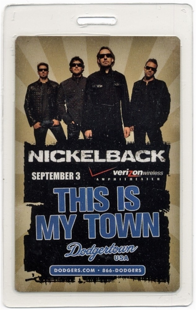 Nickelback 2009 Dark Horse Concert Tour VIP Laminated Backstage Pass ...