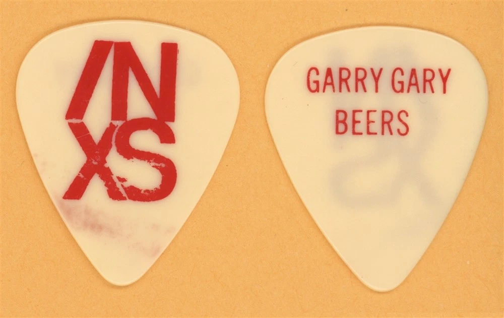 INXS Garry Gary Beers Guitar Pick - 1991 X Tour | Autographia