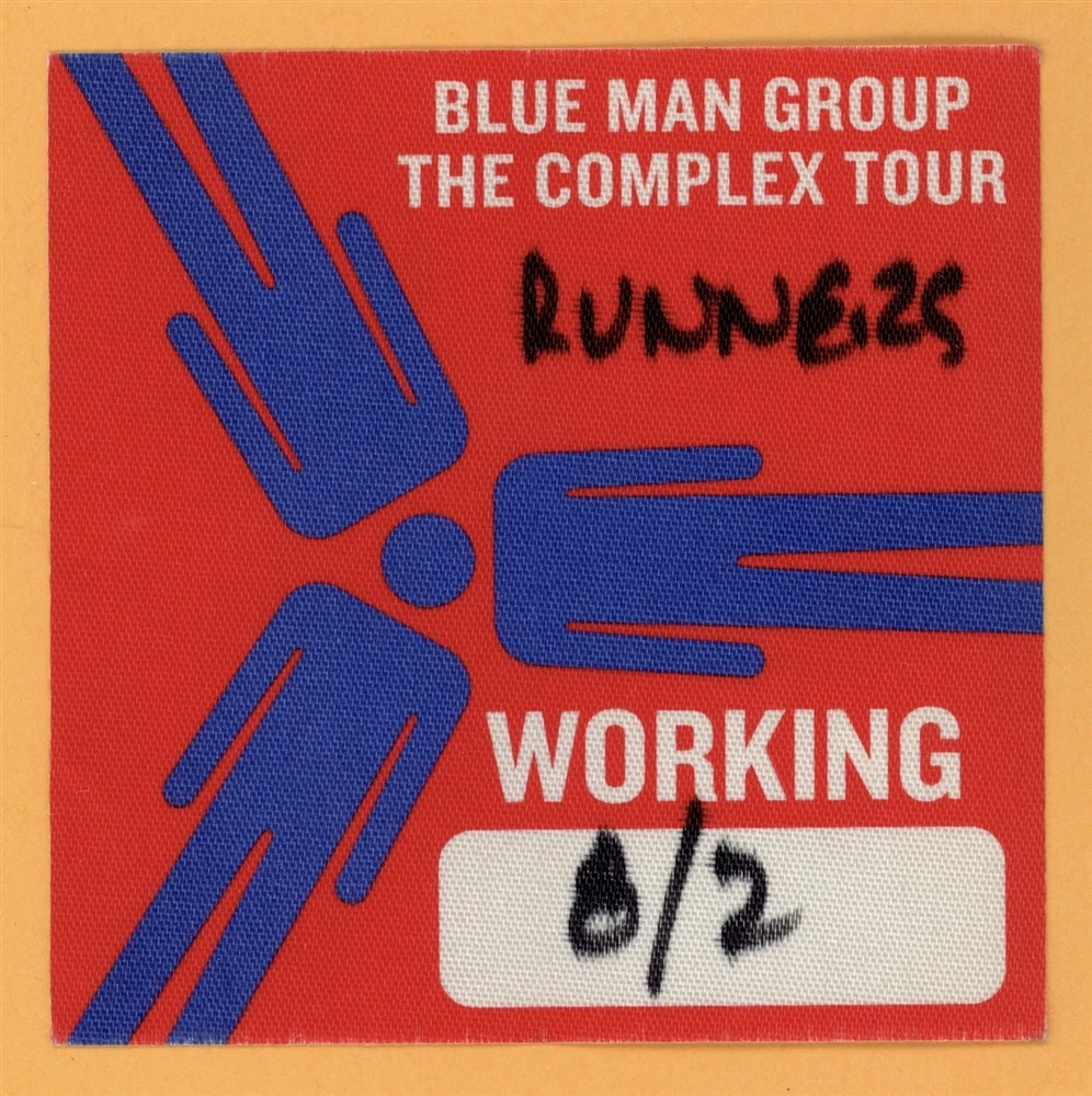 Blue Man Group 2003 The Complex Tour Concert WORKING Backstage Pass ...