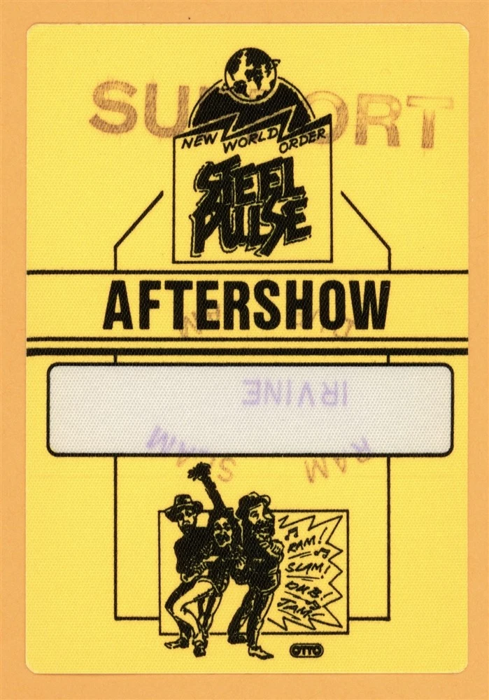 Steel Pulse 1994 New World Order Concert Tour After Show Backstage Pass ...