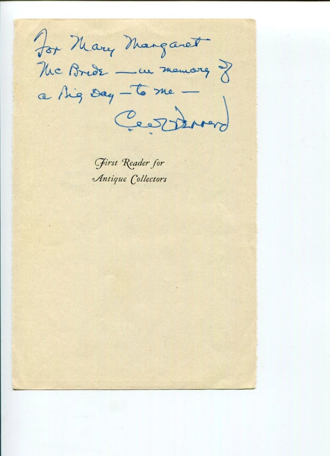 Carl W. Drepperd Antique Author Expert Signed Autograph | Autographia
