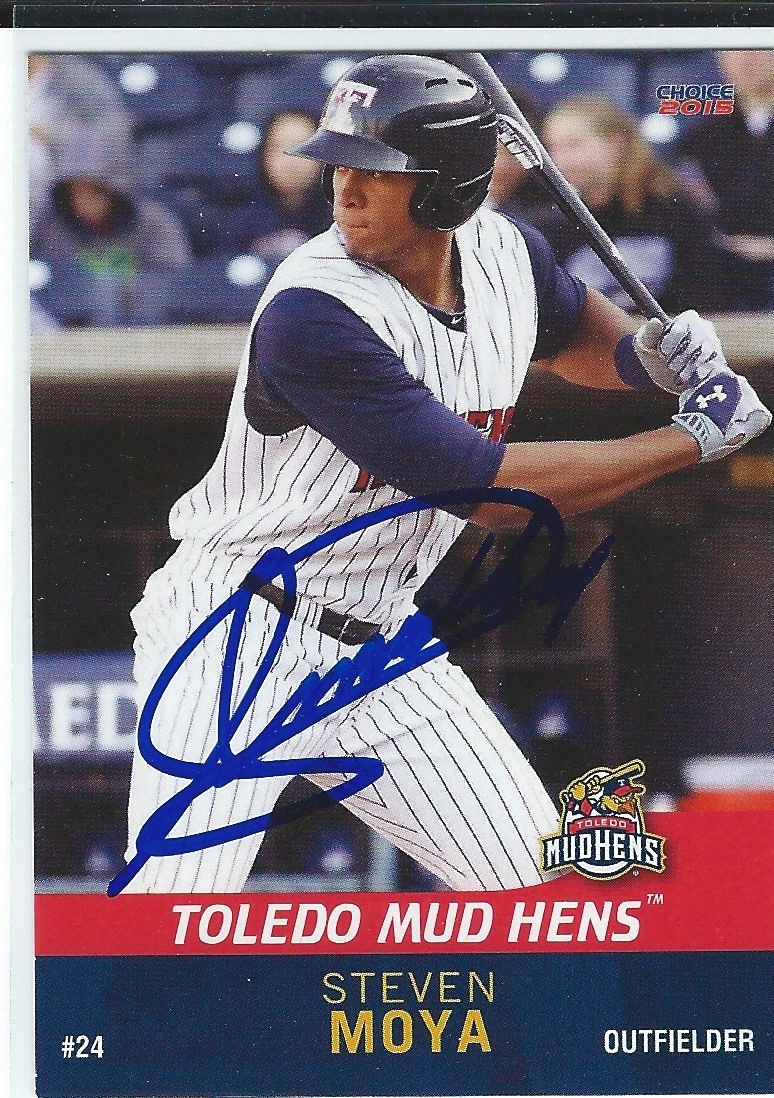 Steven Moya Signed Toledo Mud Hens 2015 Choice Card Detroit Tigers ...