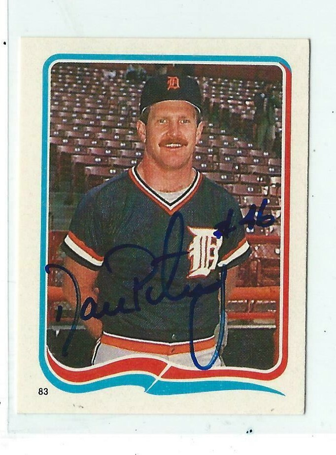 Dan Petry Signed 1985 Fleer Sticker Card #83 Detroit Tigers | Autographia