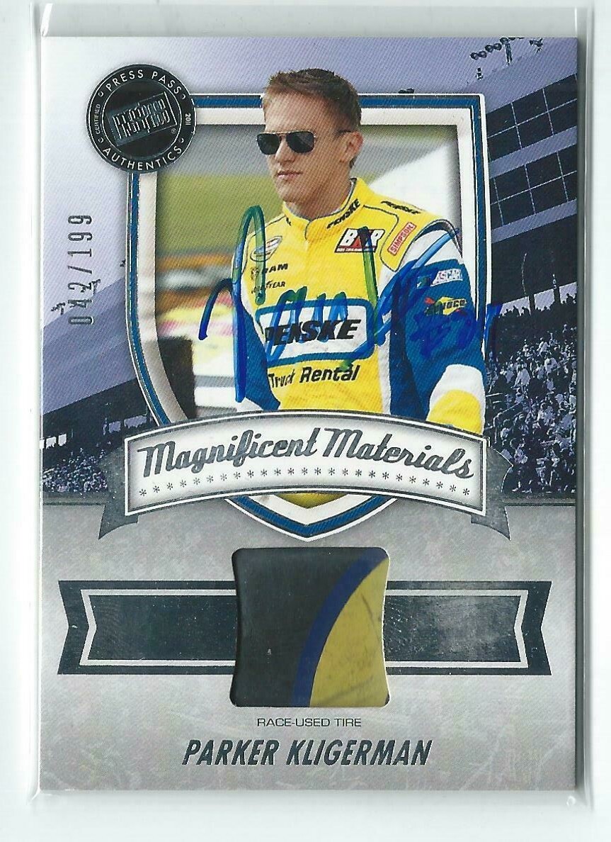 Parker Kligerman Signed 2011 FanFare Magnificent Materials Card #MM-PK ...