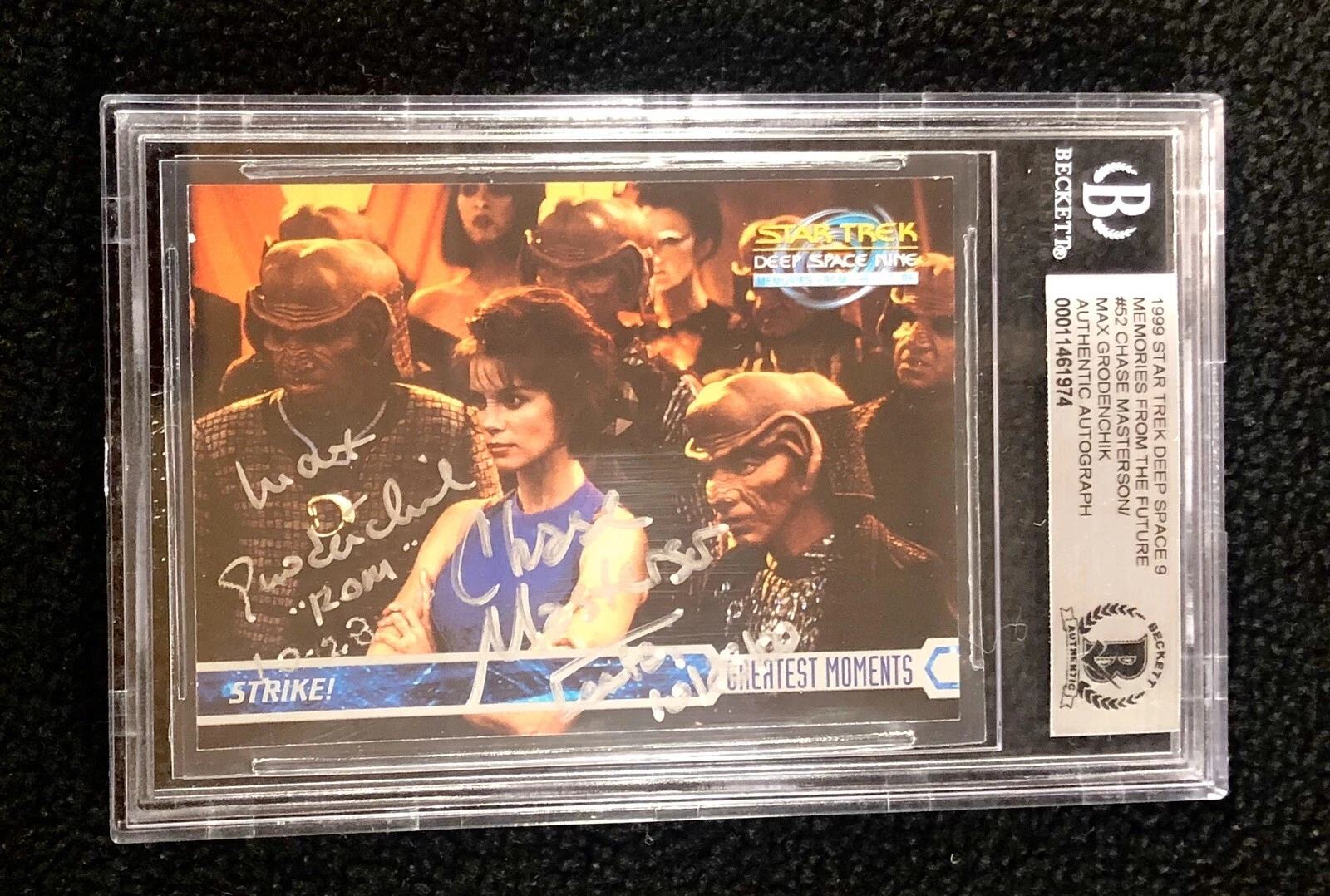 Max Grodenchik Chase Masterson Signed Star Trek DS9 Card Beckett ...