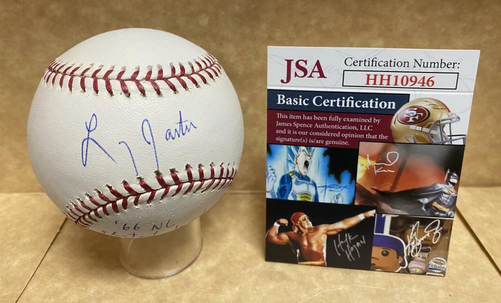 LARRY JASTER 66 NL SHUTOUT LEADER ALL AGAINST DODGERS SIGNED BASEBALL ...