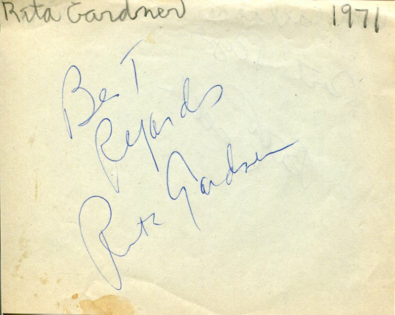 Rita Gardner & William Callahan Broadway Singer Dancer Actors Signed ...