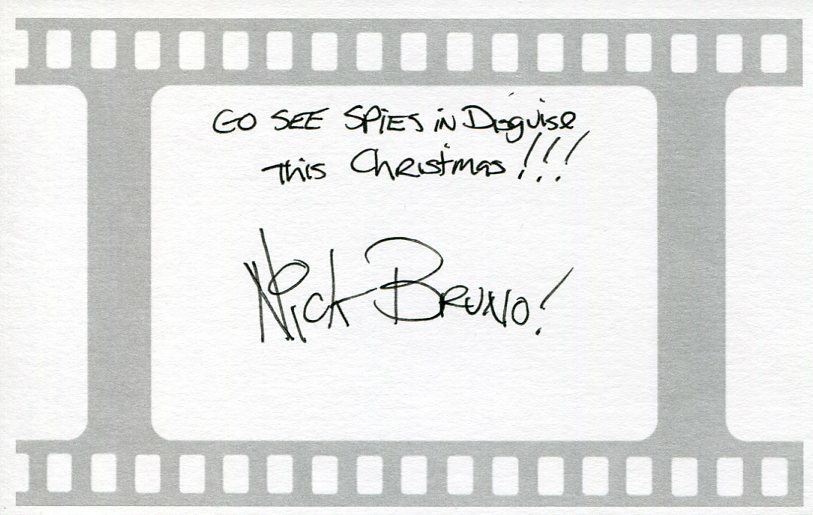 Nick Bruno Animator Director The Peanuts Movie Ice Age Rio Rare Signed ...