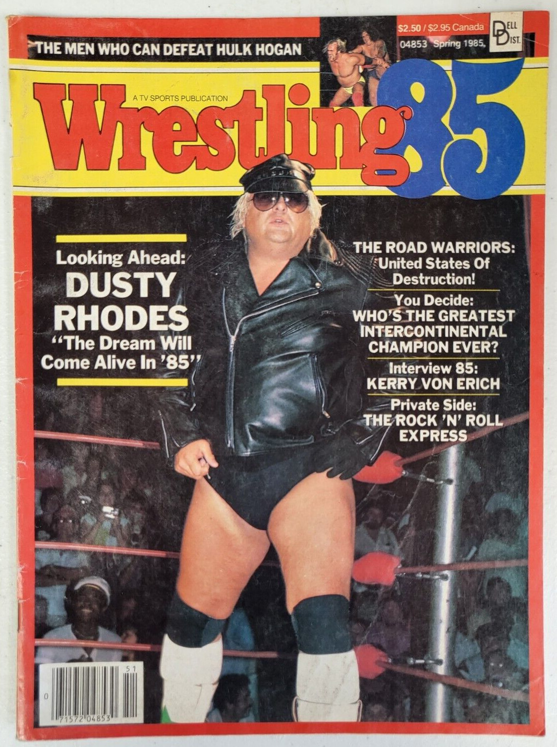 VINTAGE WRESTLING 1985 MAGAZINE DUSTY RHODES COVER SPRING 1985 RARE ...