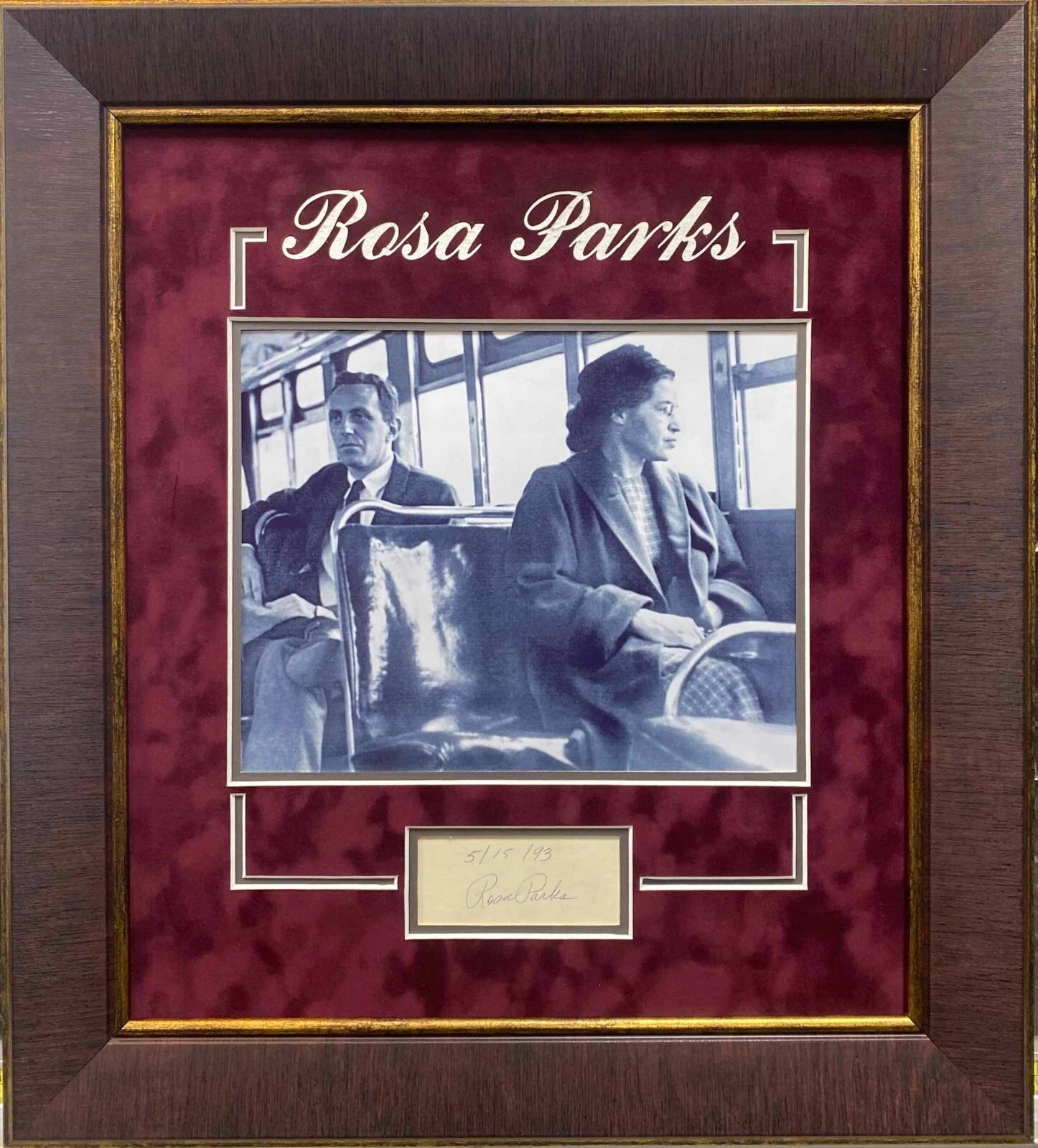 Rosa Parks Civil Rights Leader Montgomery Bus Signed Autograph Photo ...