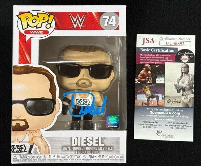Diesel (Kevin Nash) Signed WWE Funko Pop Figure #74 WCW TNA NWO WWF JSA ...