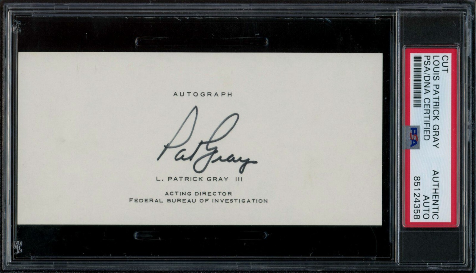 L. Patrick Gray FBI Director Watergate Nixon Rare Signed Autograph PSA ...