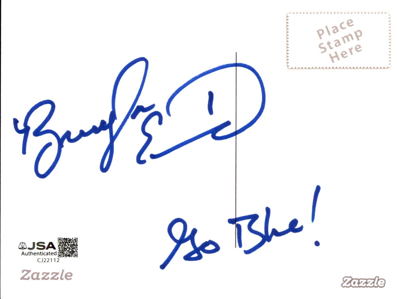 Braylon Edwards Signed Inscribed Ann Arbor Postcard Michigan Wolverines ...