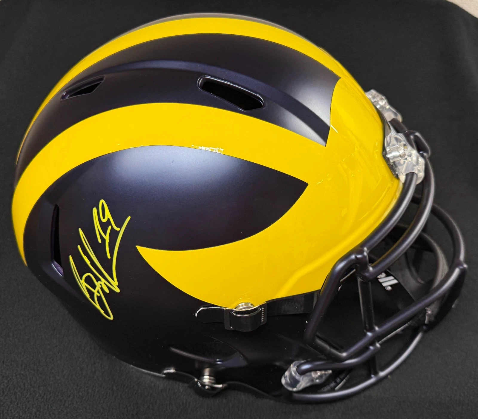 Bryce Underwood Signed Michigan Wolverines Full Size Replica Helmet JSA ...