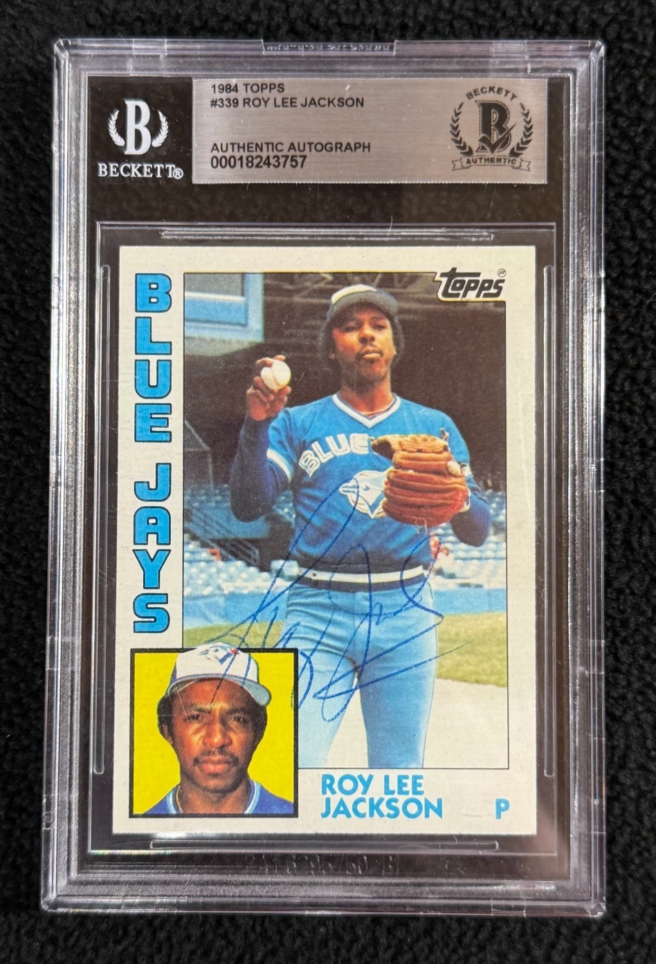 Roy Lee Jackson Signed 1984 Topps Card #339 BAS Certified Toronto Blue ...