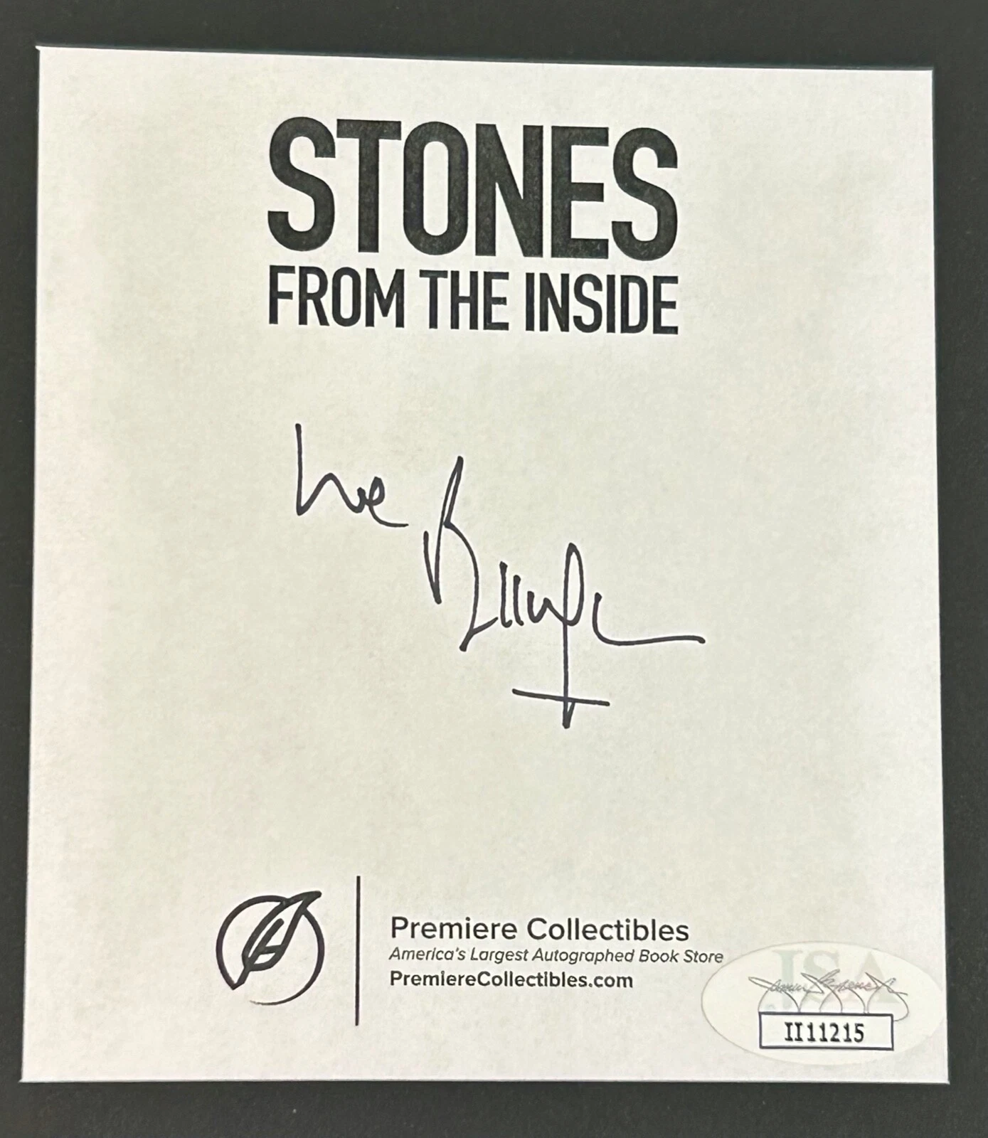 BILL WYMAN Signed Autograph Book "From The Inside" JSA The Rolling ...