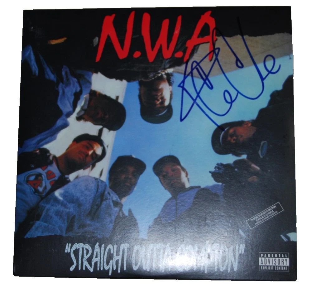 ICE CUBE signed (STRAIGHT OUTTA COMPTON) NWA Vinyl Record LP BECKETT ...