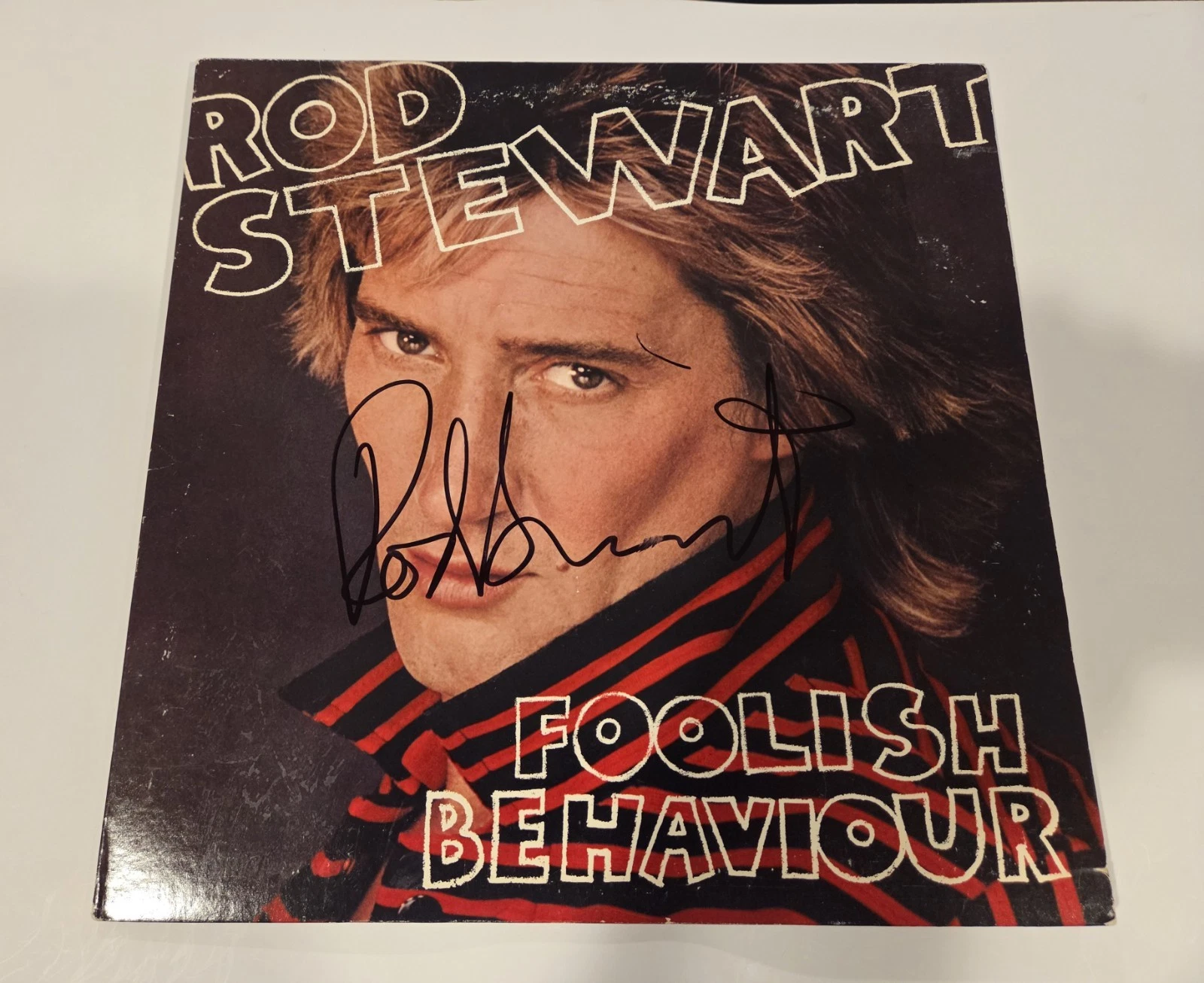ROD STEWART signed autographed "FOOLISH BEHAVIOUR" LP VINYL RECORD ...