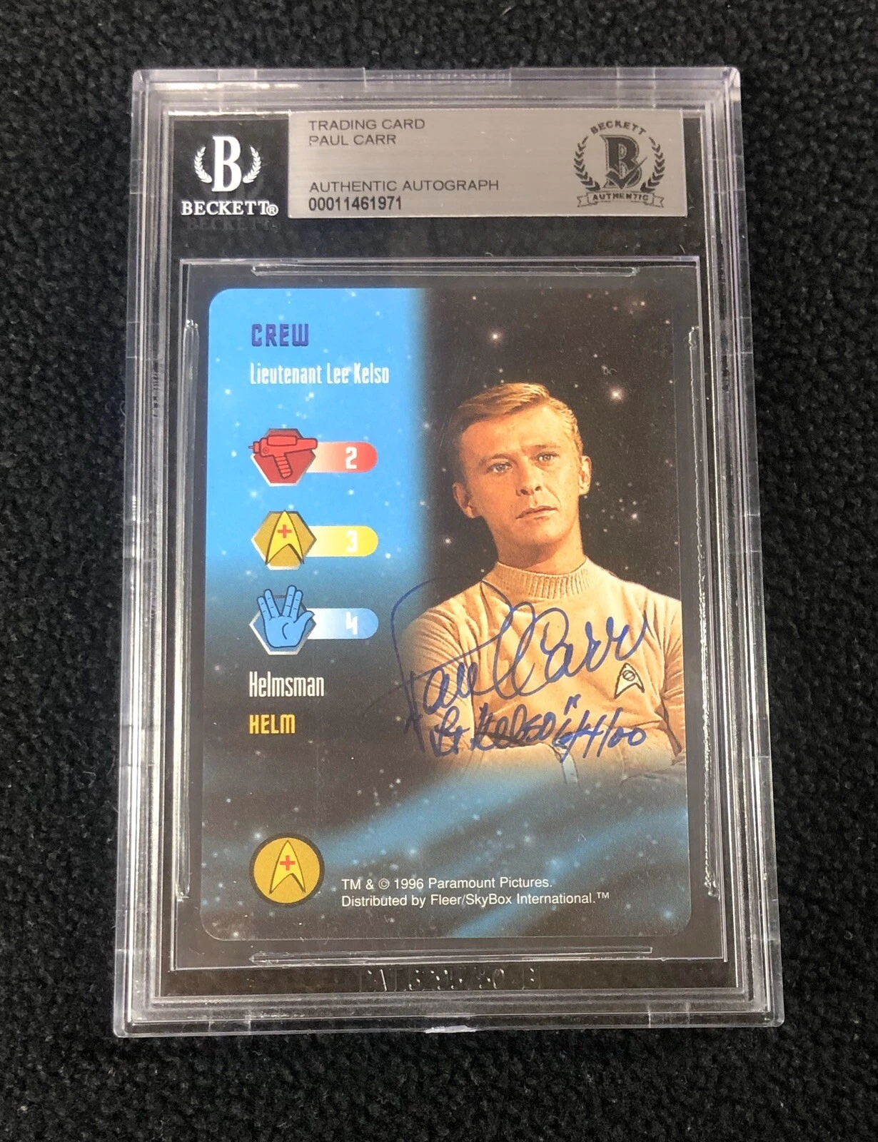 Paul Carr & Inscribed Signed Star Trek 2006 Game Card Beckett ...
