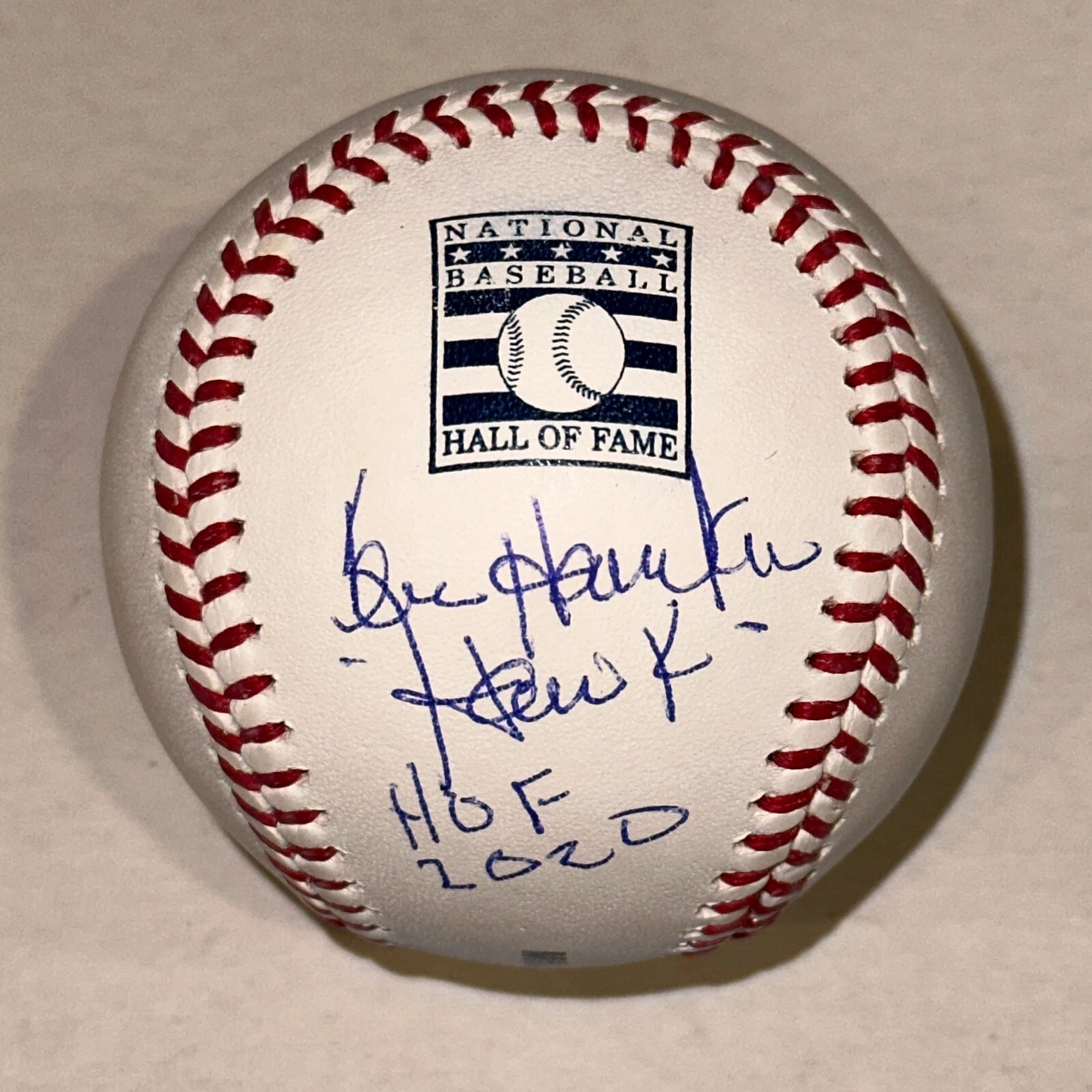 KEN HARRELSON Signed Official MLB HALL OF FAME Baseball BAS HAWK & HOF ...