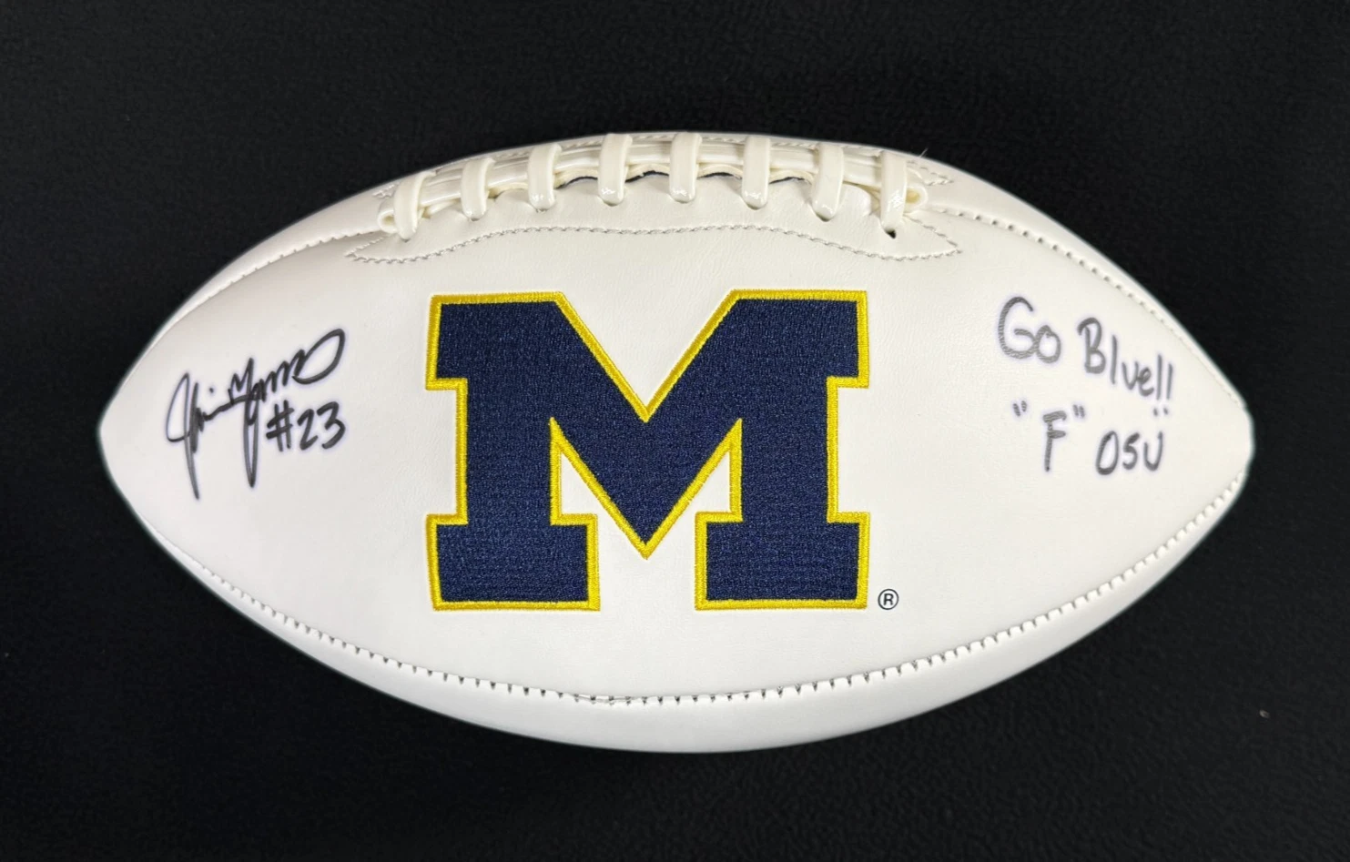 Jamie Morris Signed & Inscribed "F-OSU" Michigan Wolverines Football ...